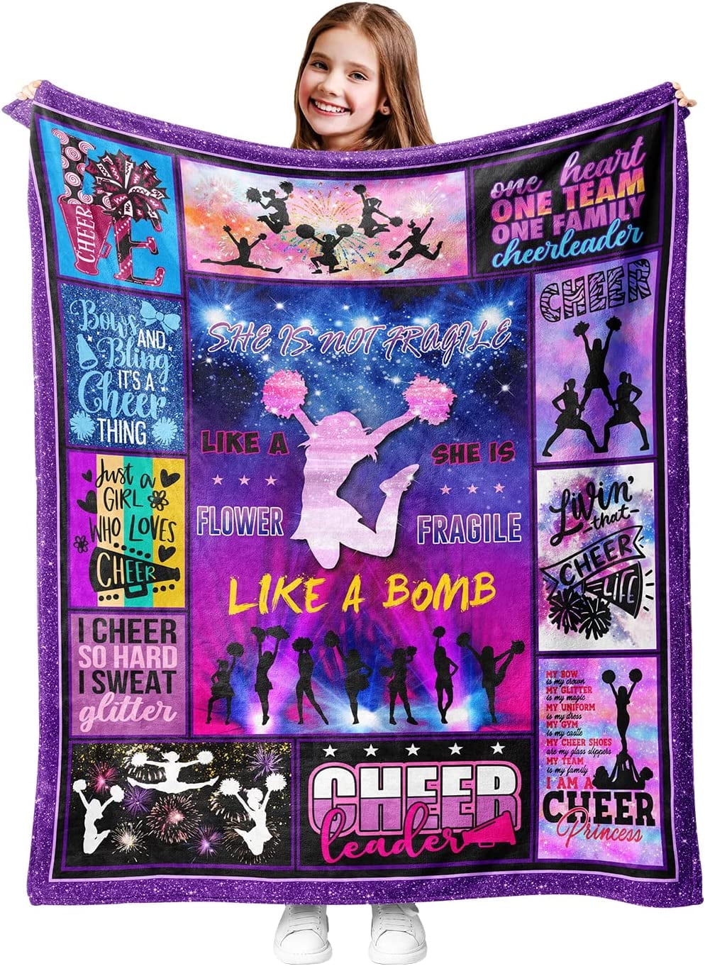 Cheerleader Gifts Blanket 50" X 40", Cheerleading Gifts for Girls Teens ...