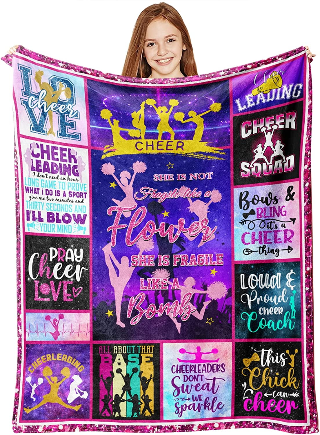 Cheerleader Gifts Blanket 50”x40”, Cheerleading Gifts for Girls Teens ...