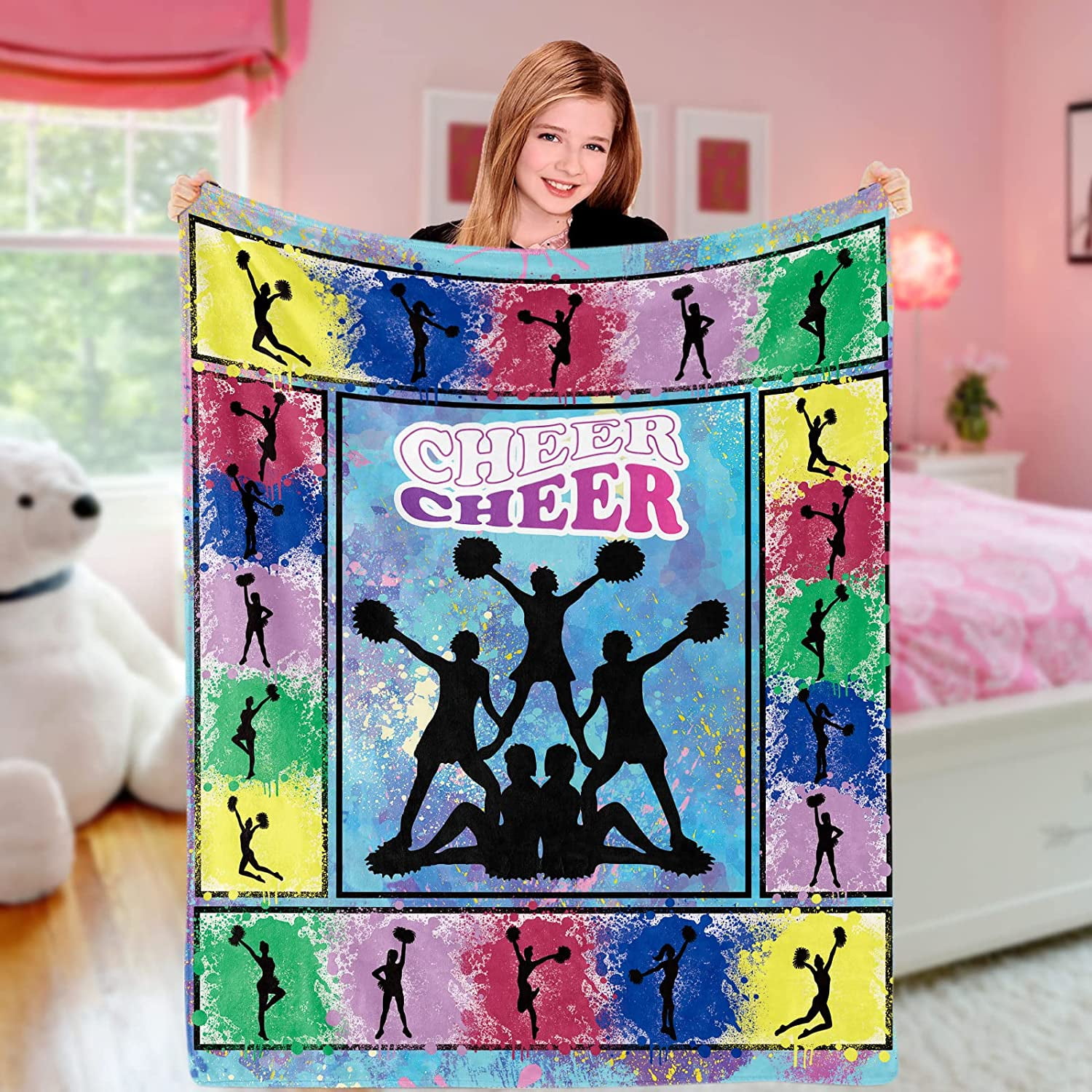 Cheerleader Gifts for Girls, Soft Cozy Cheerleader Throw Blanket ...