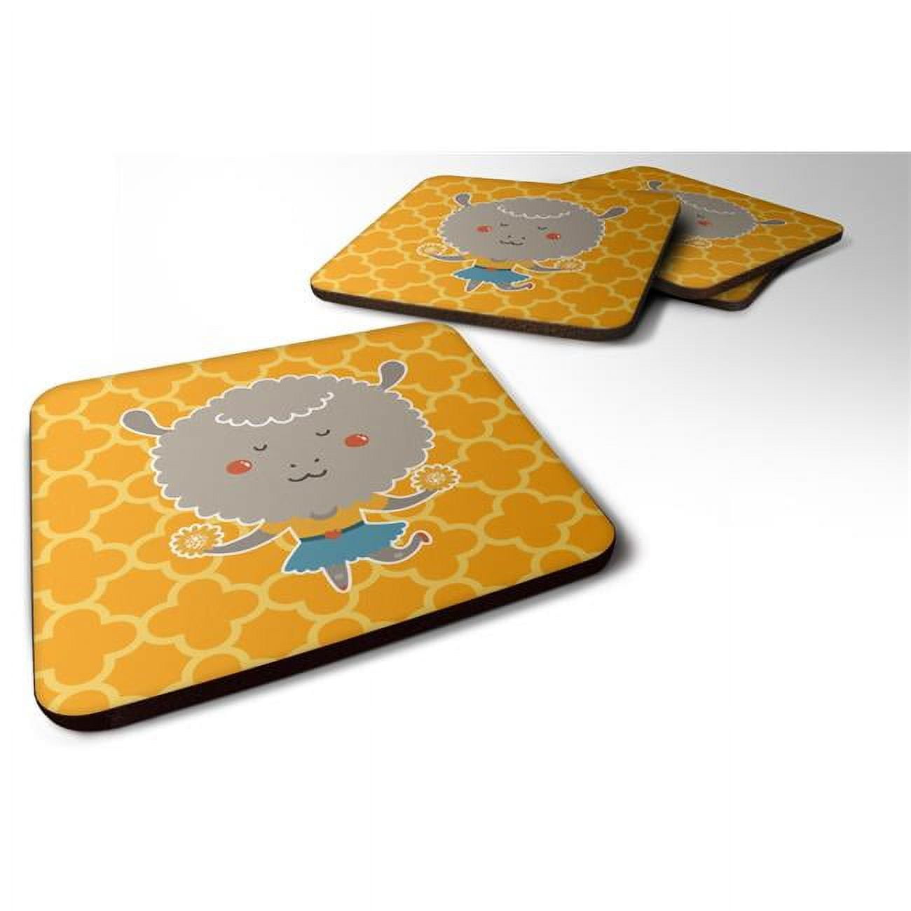 Cheerleader Lamb Sheep Foam Coasters - Set of 4 - Walmart.com