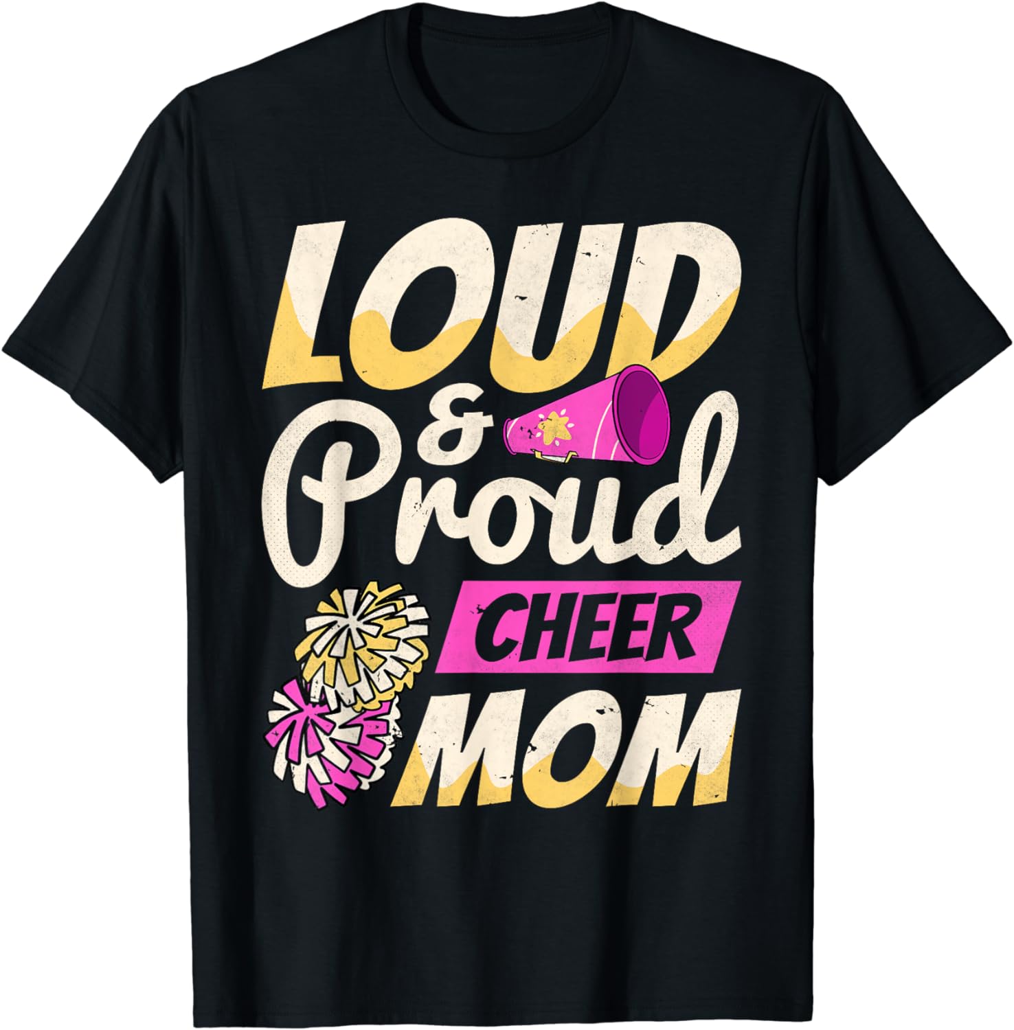 Cheerleader, Loud & Proud Cheer Mom, Cheerleading T-Shirt - Walmart.com