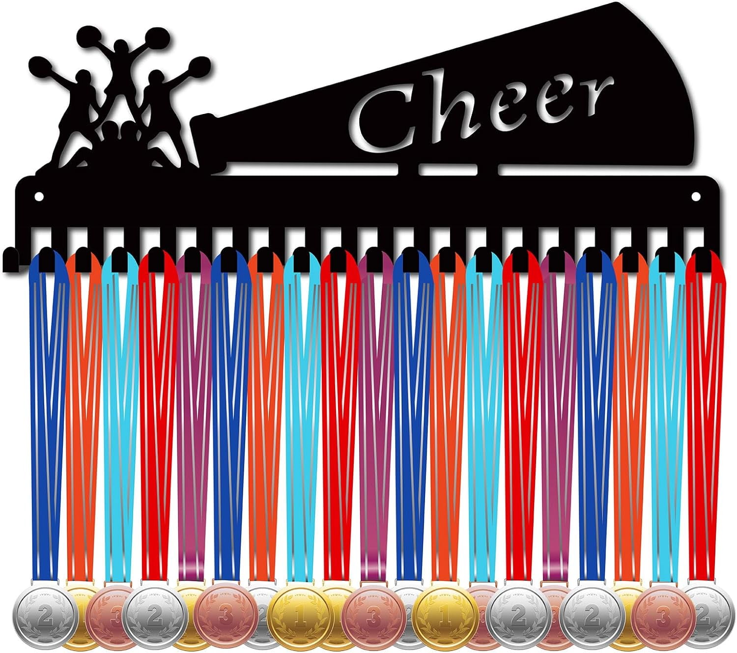 Cheerleader Medal Hanger Display Cheer Medal Holder Rack Sports Metal ...
