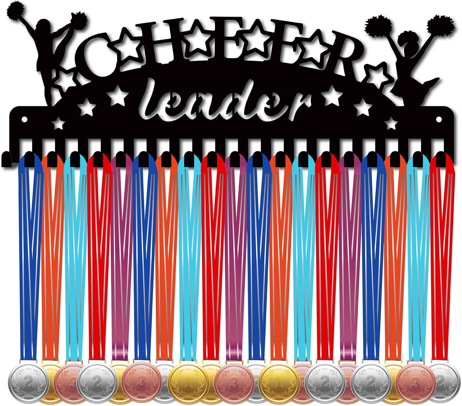 Cheerleader Medal Hangers Display Medal Holder Rack Cheer Sports Metal ...