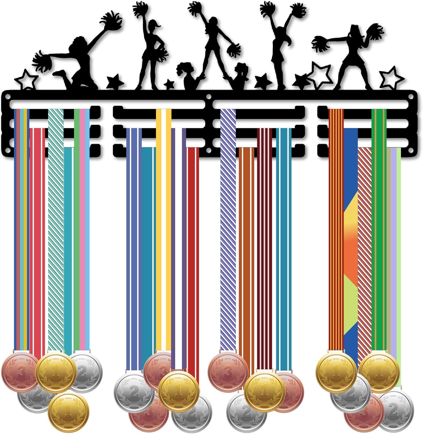 Cheerleader Medal Holder Award Ribbon Hanger Display Hold 60+ Medals ...