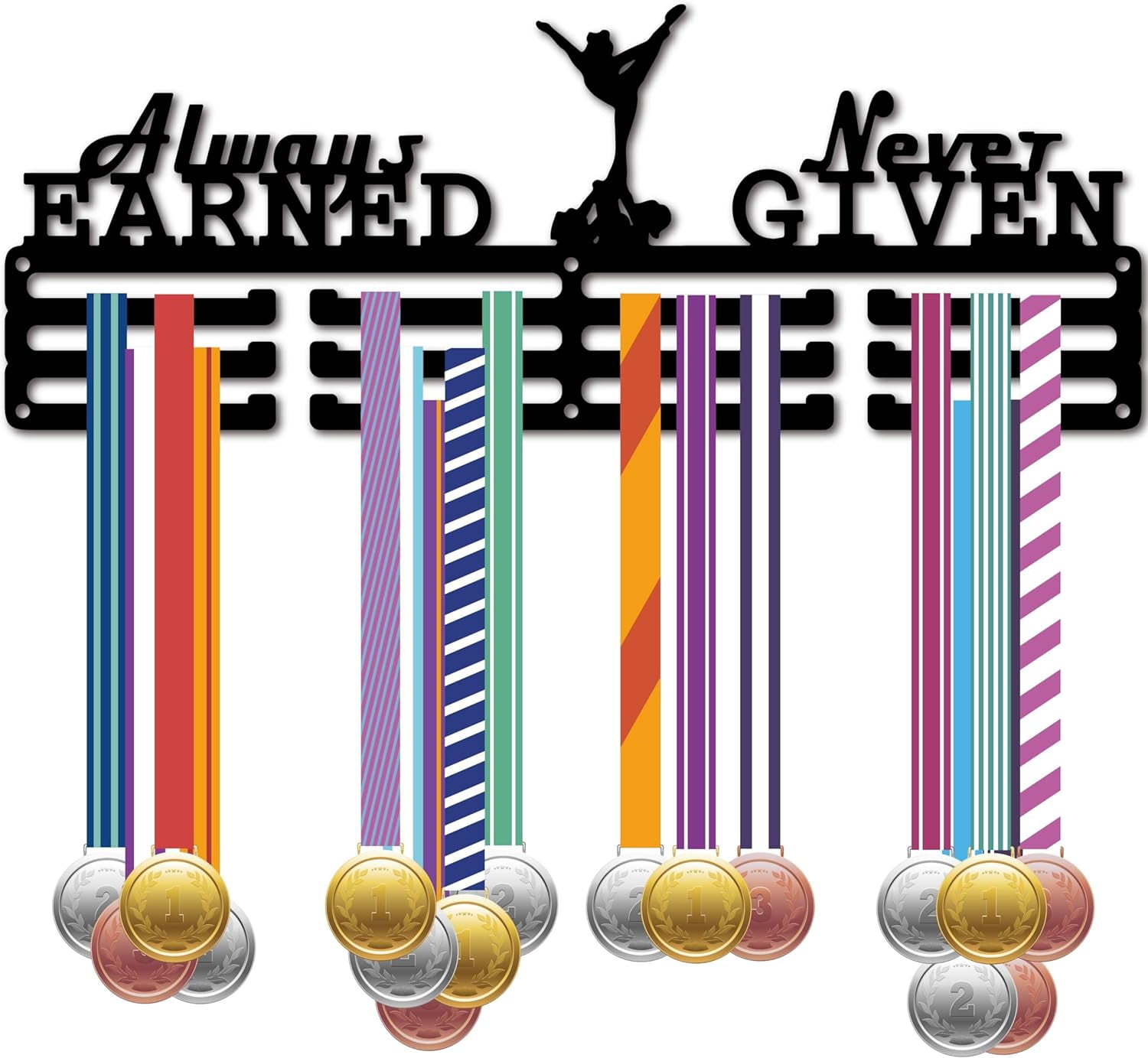 Cheerleader Medal Holder Display Medal Hanger Rack Frame Metal Awards ...