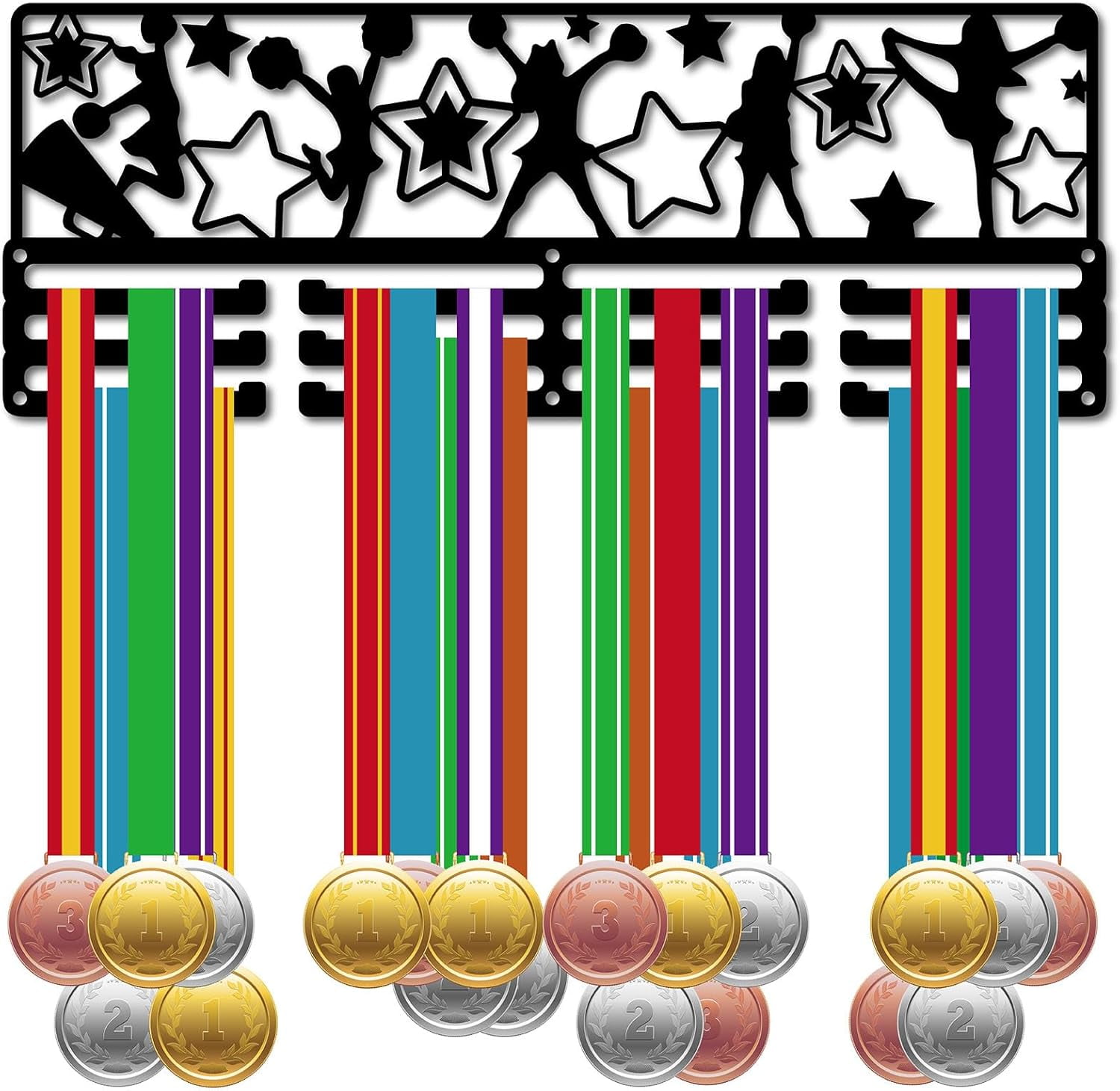 Cheerleader Medal Holder Medal Hanger Display Star Rack Sports Metal ...