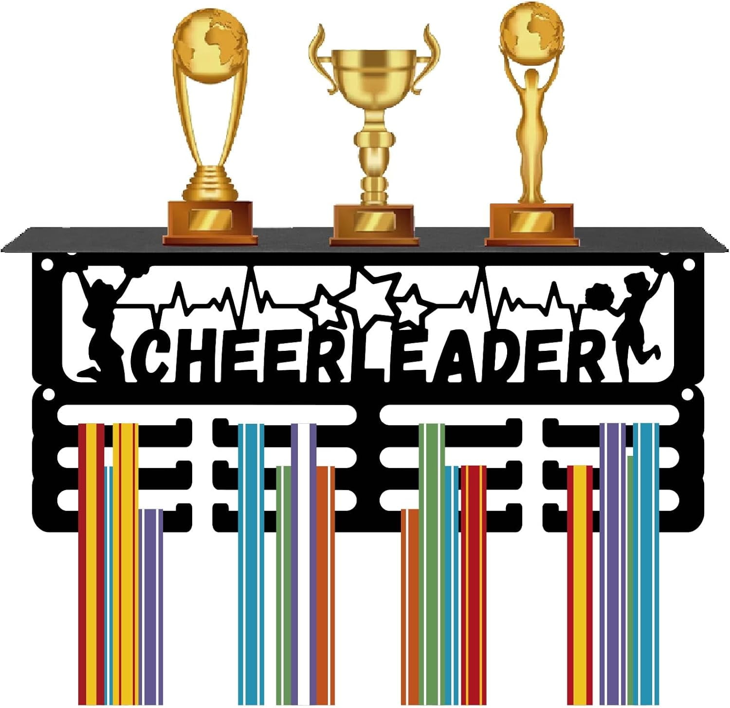 Cheerleader Medal Holder Trophy Shelf Medal Hanger Display Rack Hanging ...