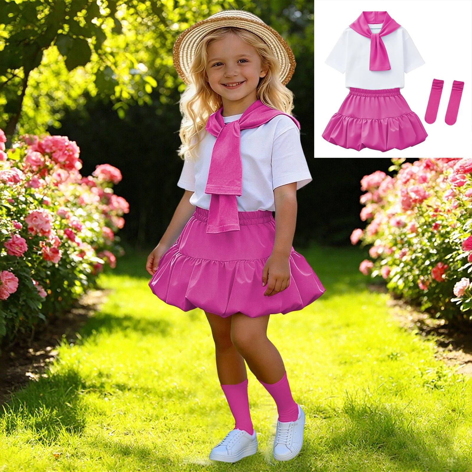 Cheerleader Outfit for Girls Dress up Kids Primary School Graduation ...