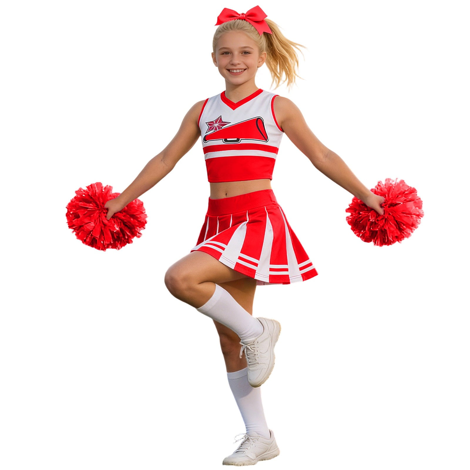 Cheerleader Outfit for Girls Kids Cheerleading Team Set Role Playing ...