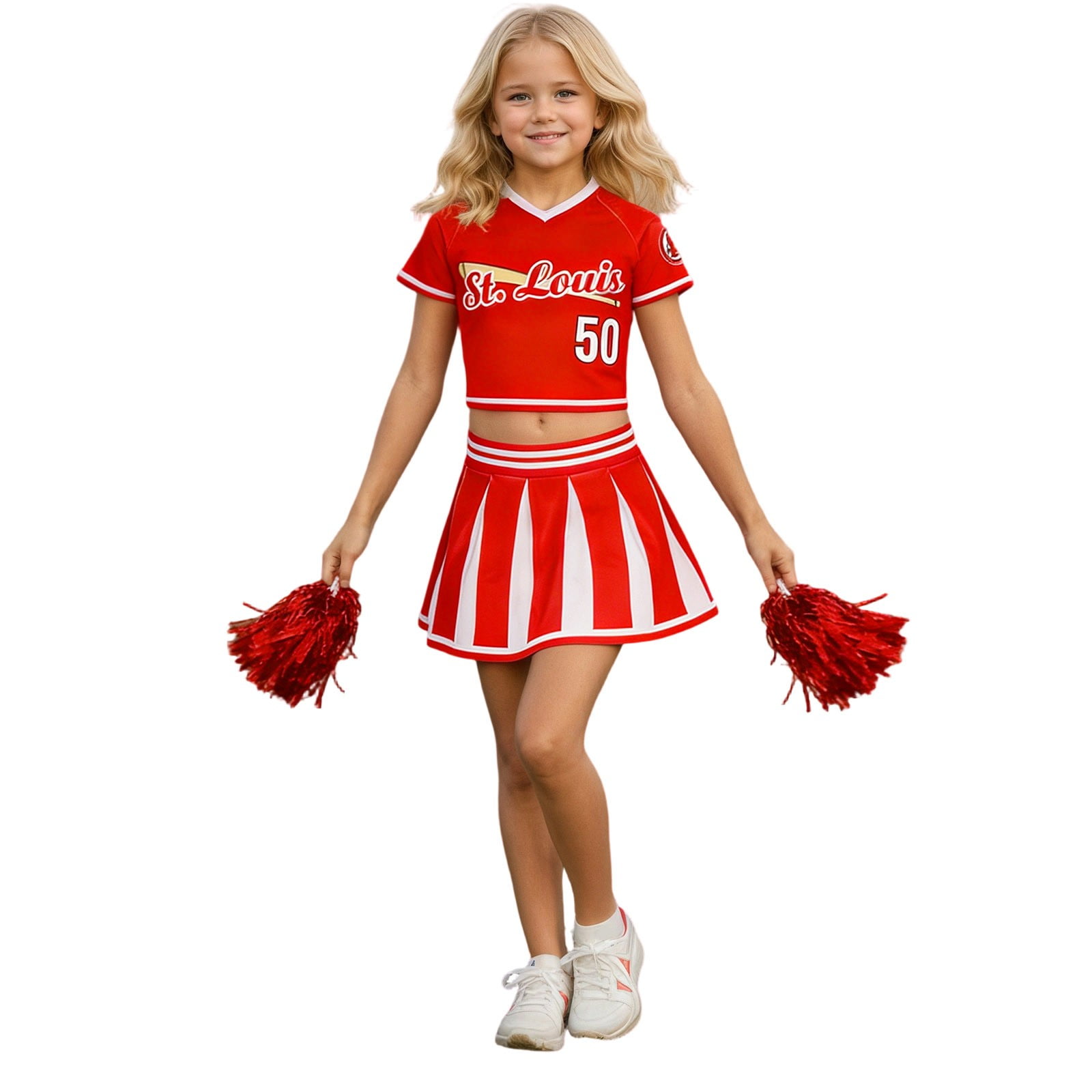 Cheerleader Outfit for Girls Kids Cheerleading Team Set Role Playing ...