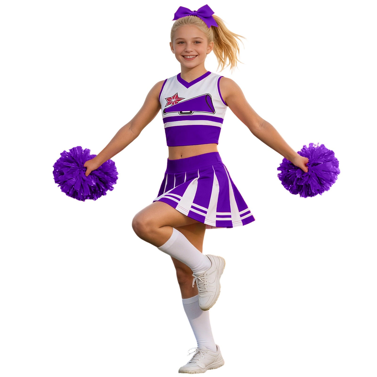 Cheerleader Outfit for Girls Kids Cheerleading Team Set Role Playing ...
