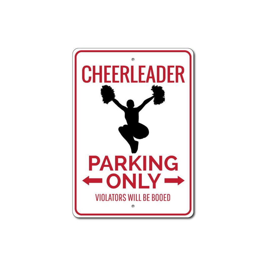 Cheerleader Parking Sign Cheerleader Metal Decor Sign Size: 8 x 12 Inch ...