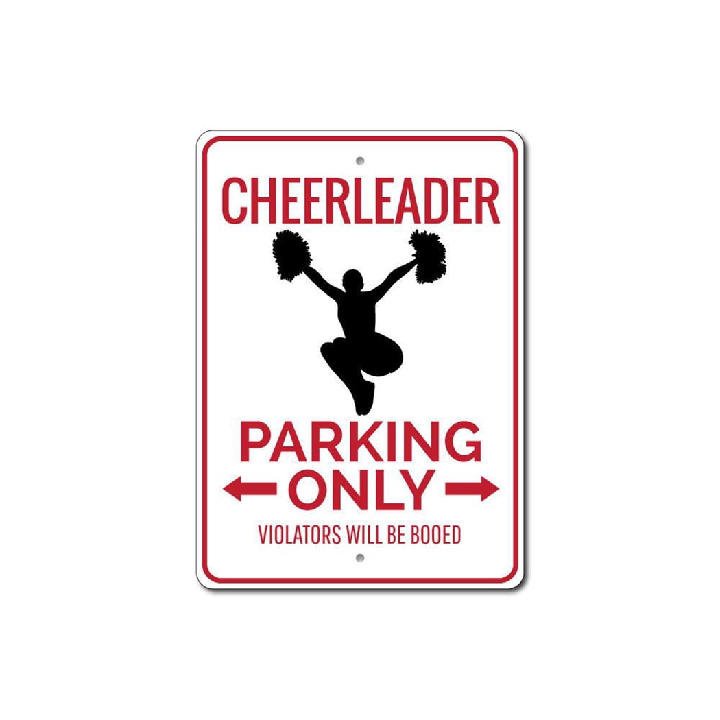 Cheerleader Parking Sign, Cheerleader Sign, Cheerleader Teen Room Decor ...