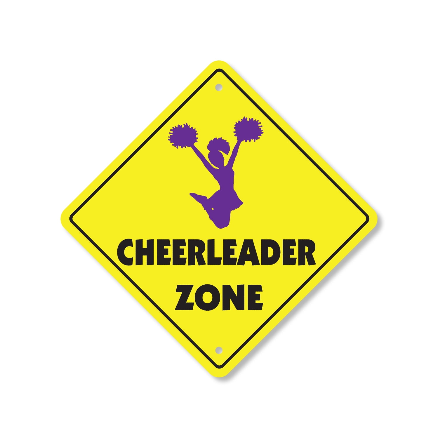 Cheerleader Plastic Crossing Sign - 10 Inch X 10 Inch Xing Sign Gift ...