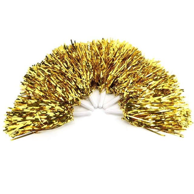 Cheerleader Pom Poms Squad Cheer Sports Party Dance Accessories (golden ...