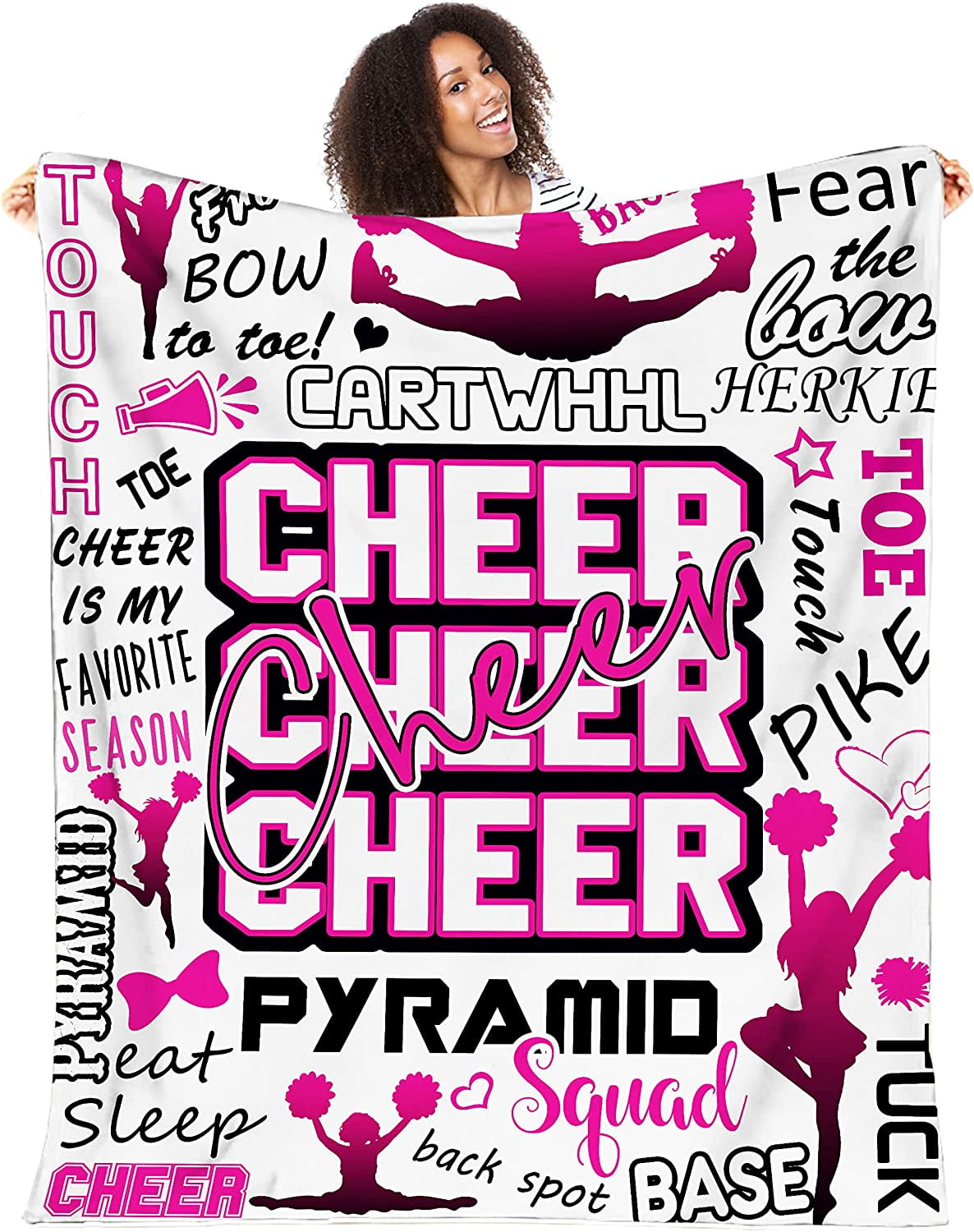 Cheerleader's Ultra-Soft Fleece Blanket, Comfortable Throw for Girls ...