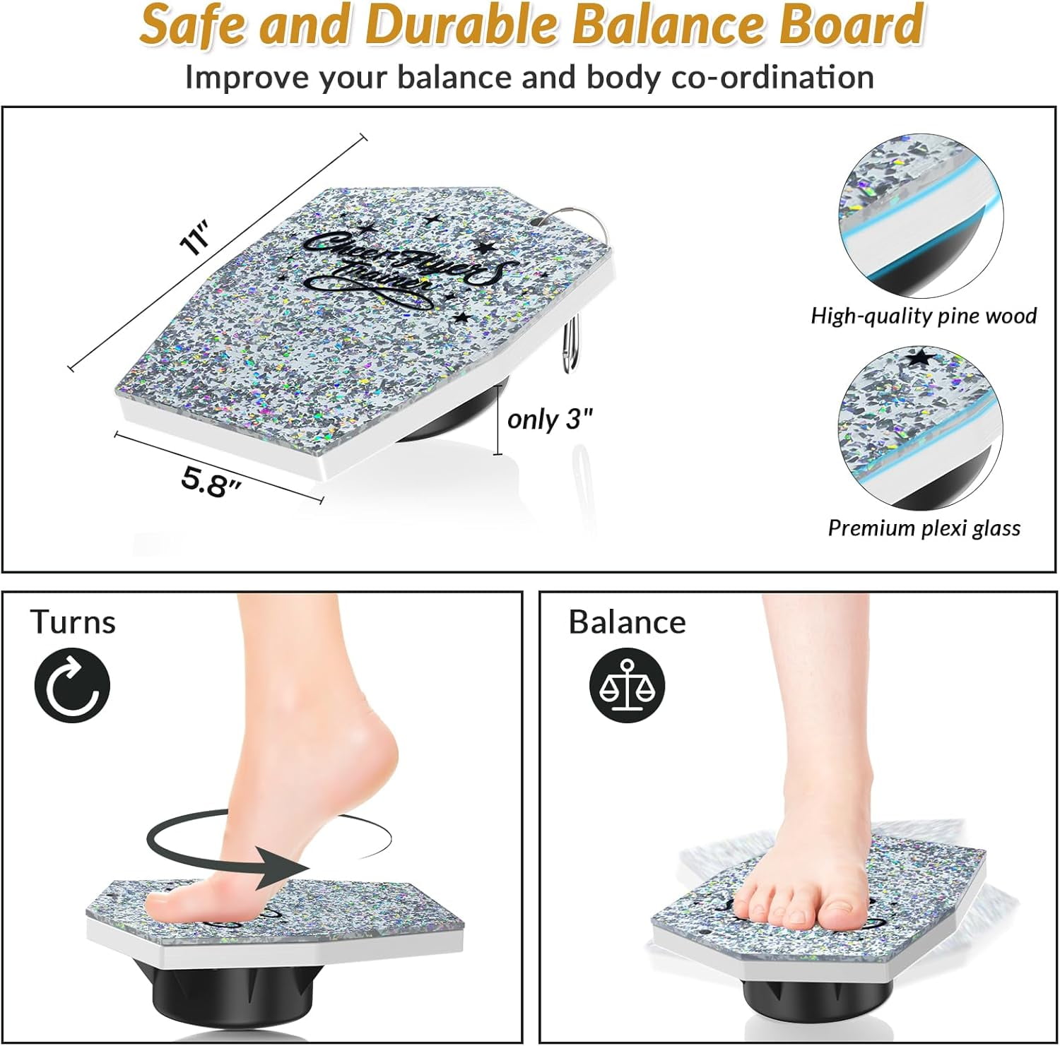 Cheerleading Balance Trainer, Stunt Training Stand, Cheer Flyer Stand ...