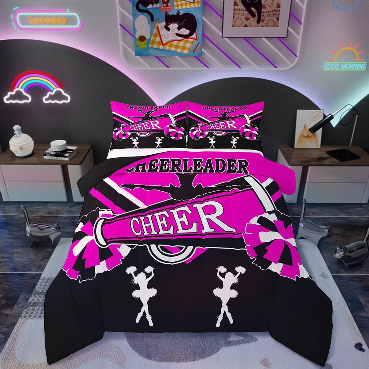 Cheerleading Bedding King Size Cute Cheerleader Comforter Set King ...