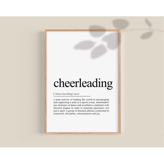 Cheerleading Cheer Squad Cheerleader Team Teenage Girls Room Decor Wall ...