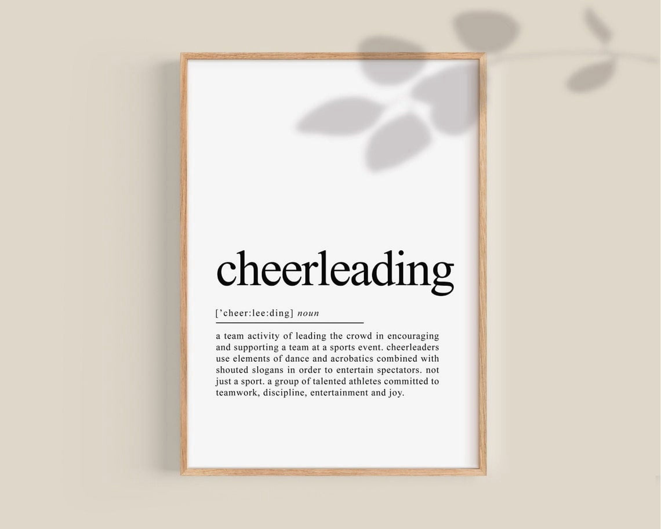 Cheerleading Cheer Squad Cheerleader Team Teenage Girls Room Decor Wall ...