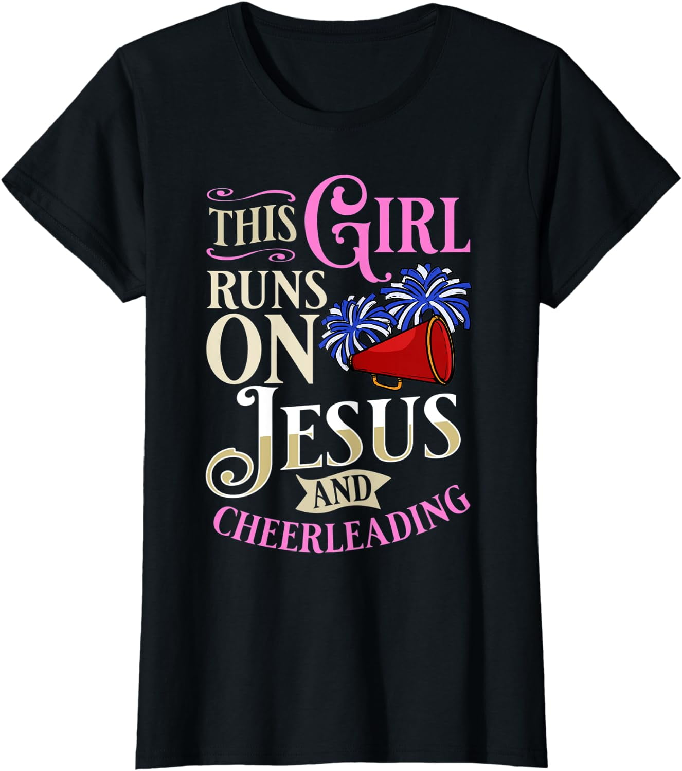 Cheerleading Cheerleader Girl Cheer T-Shirt - Walmart.com