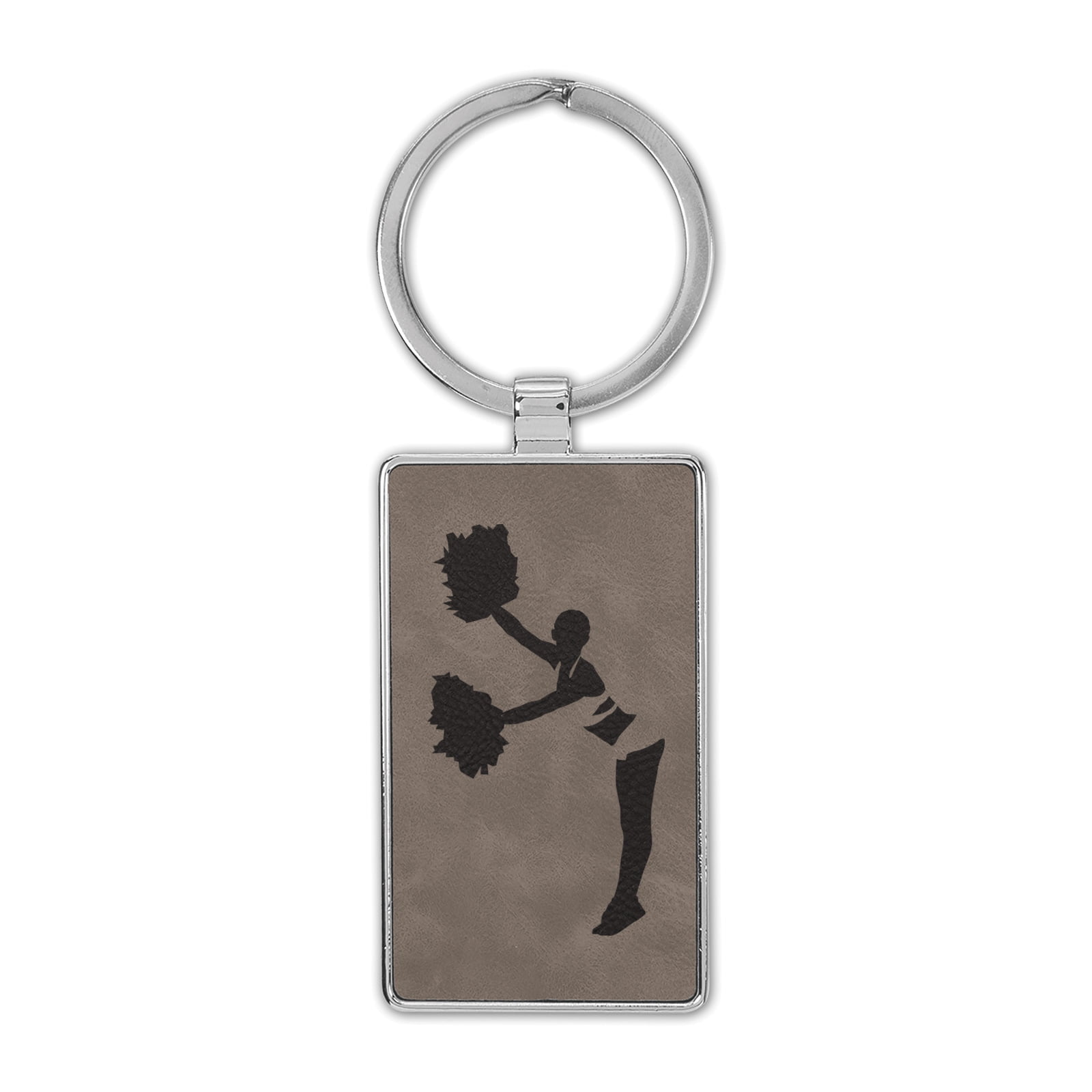 Cheerleading Cheerleader Premium Leatherette Keychain #1 cheer - Gray ...