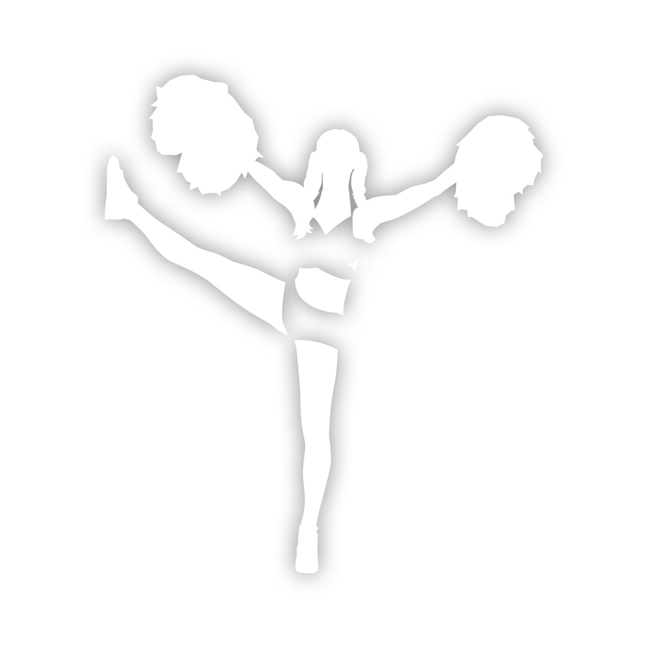 Cheerleading Cheerleader Sticker Decal Die Cut - Self Adhesive Vinyl ...
