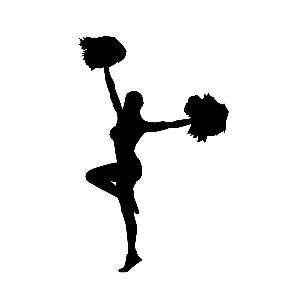 Cheerleading Cheerleader Sticker Decal Die Cut - Self Adhesive Vinyl ...