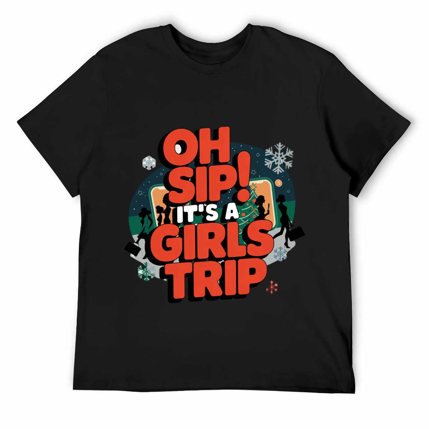 Cheerleading Cheerleader Stuff Oh Sip It's A Girls Trip T-Shirt ...