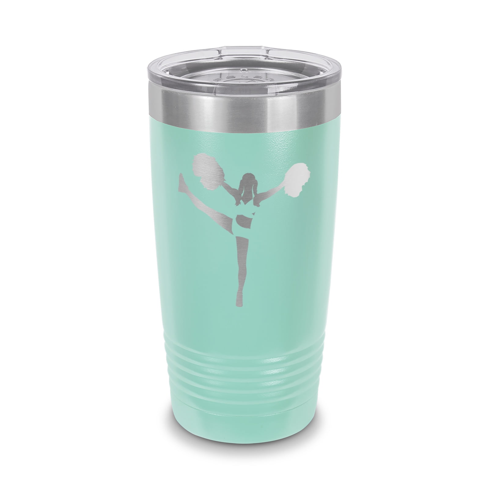 Cheerleading Cheerleader Tumbler 20 oz - Laser Engraved w/ Clear Lid ...