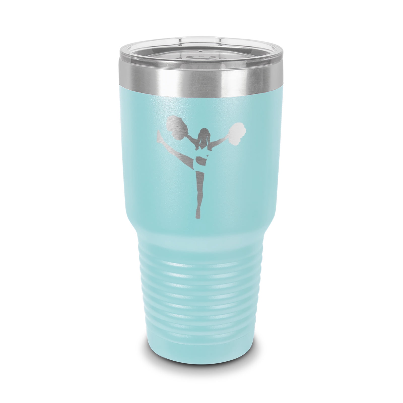 Cheerleading Cheerleader Tumbler 30 oz - Laser Engraved w/ Clear Lid ...