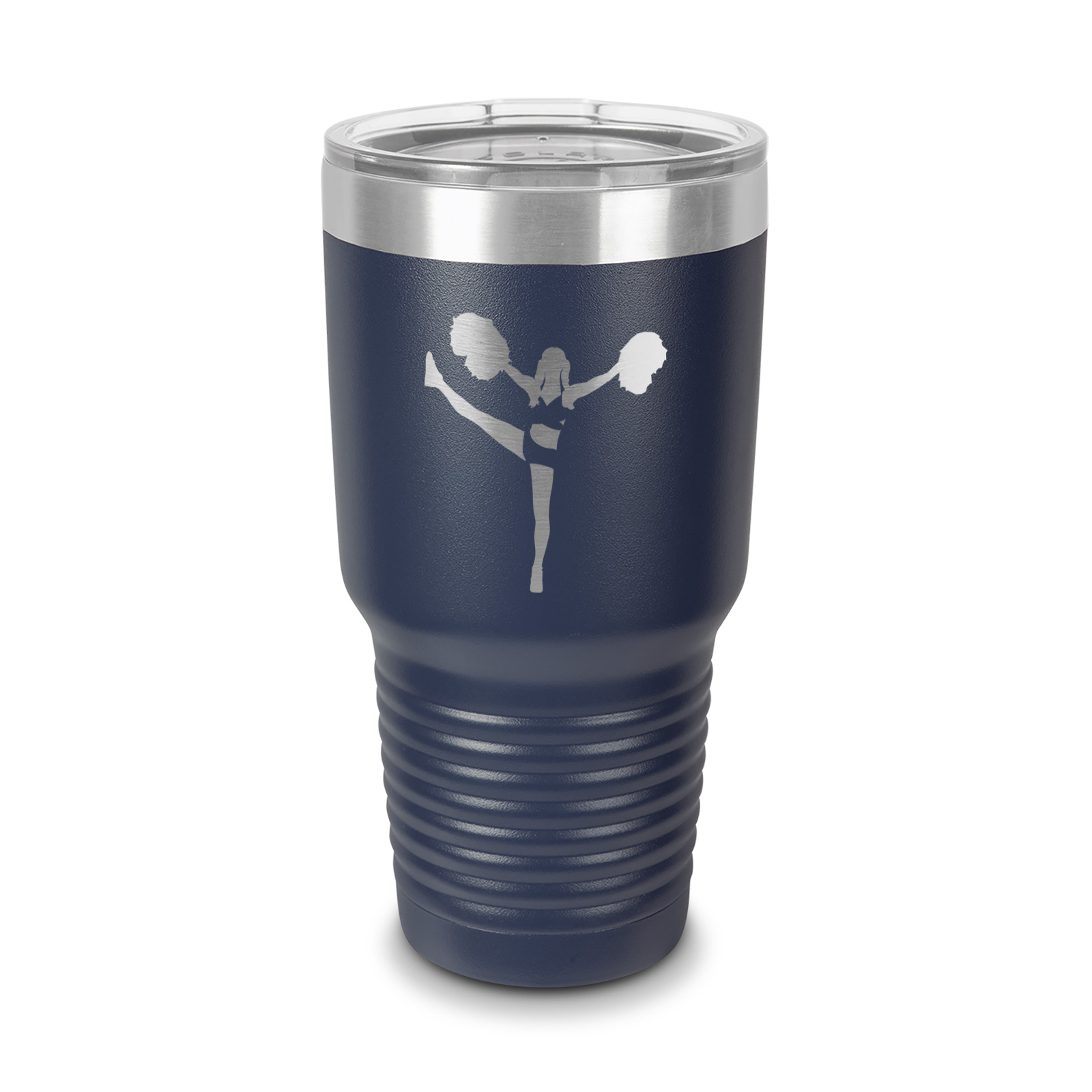 Cheerleading Cheerleader Tumbler 30 oz - Laser Engraved w/ Clear Lid ...
