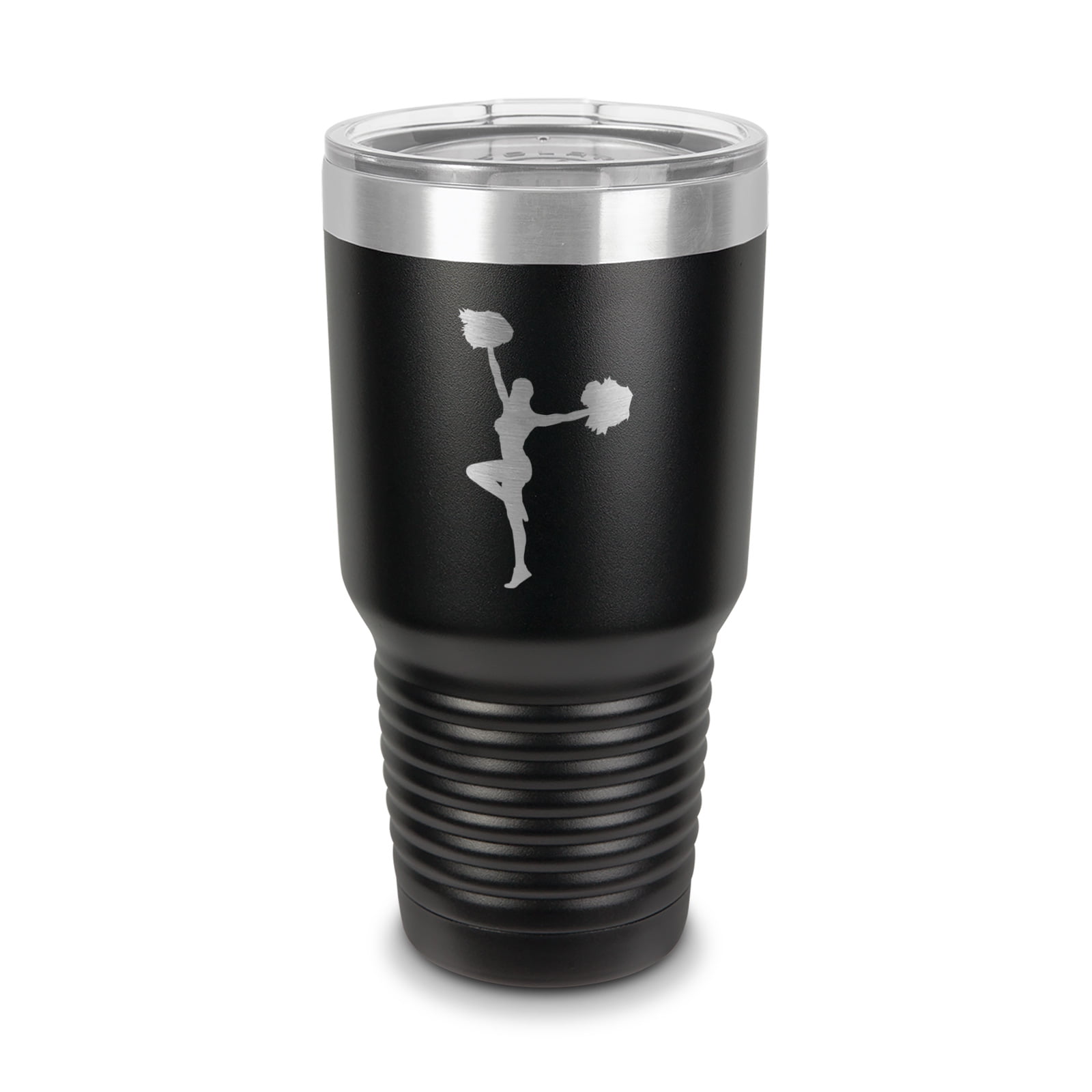 Cheerleading Cheerleader Tumbler 30 Oz Laser Engraved W Clear Lid