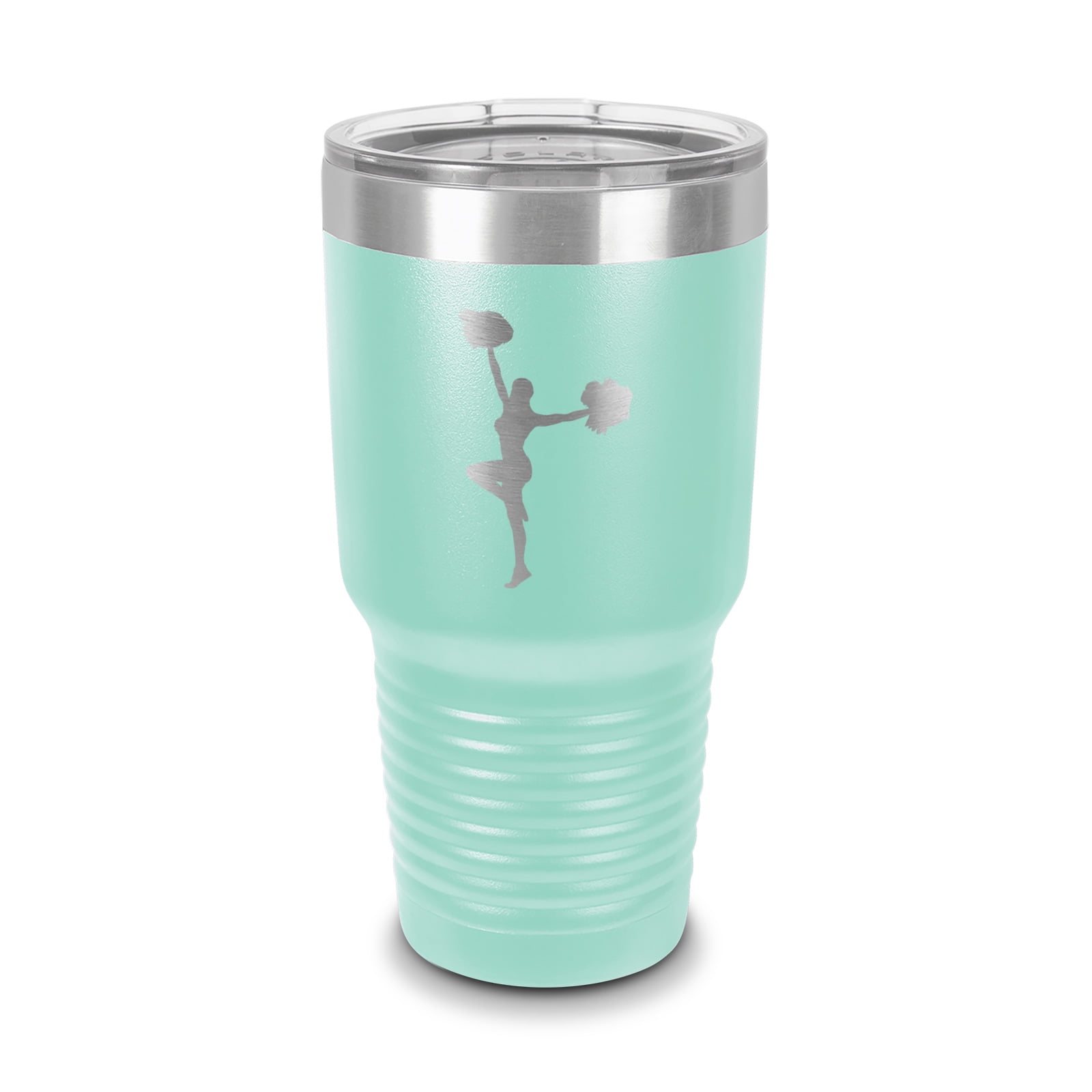 Cheerleading Cheerleader Tumbler 30 oz - Laser Engraved w/ Clear Lid ...
