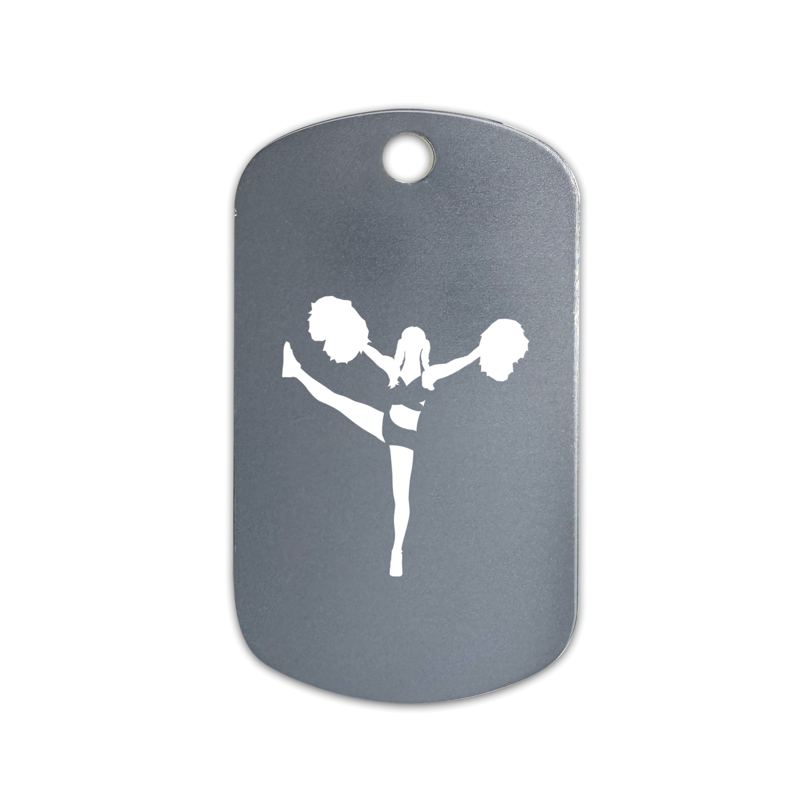 Cheerleading Cheerleader V2 GI Dog Tag Aluminum Keychain #2 cheer ...