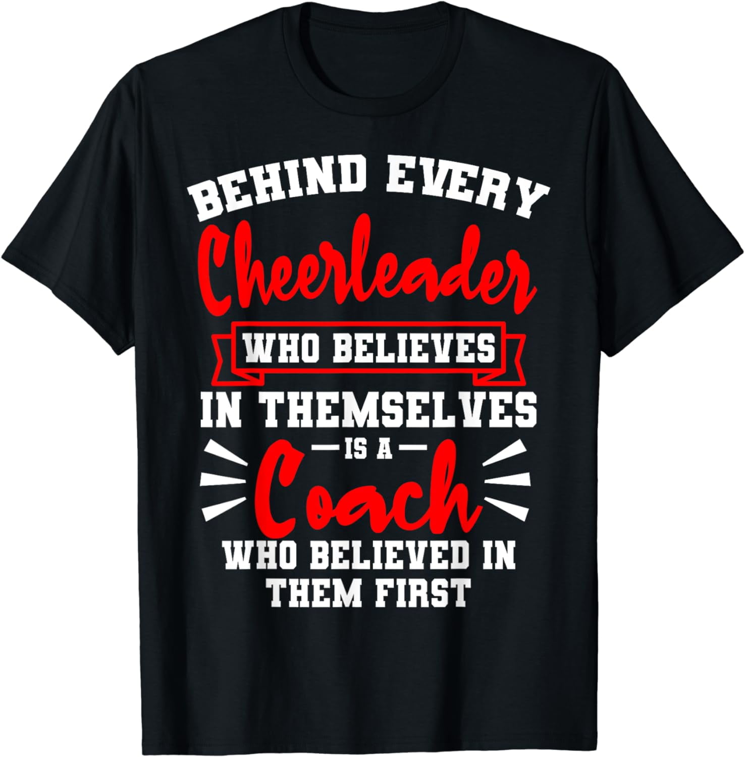 Cheerleading Coach Team Cheer Cheerleader Squad Cheering T-Shirt ...