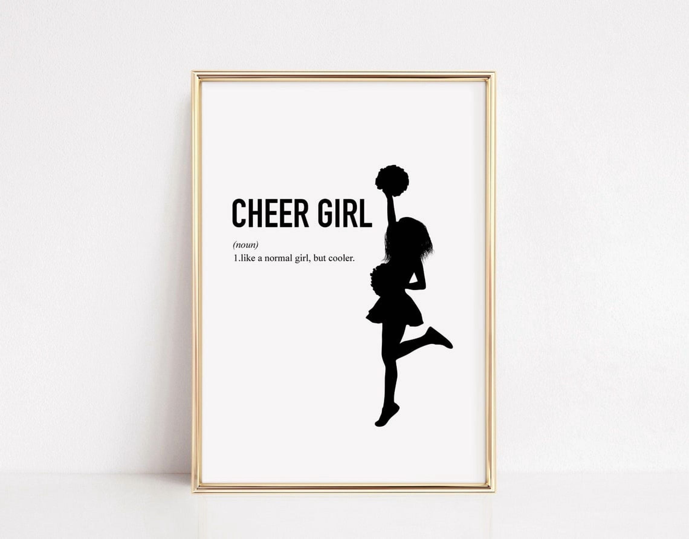 Cheerleading Gift Cheerleader Cheer Lover Poster Cheerleader Gift Girls ...