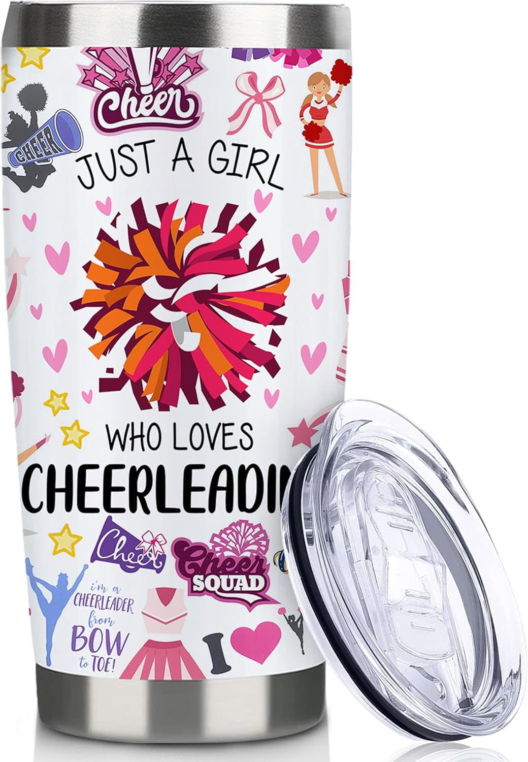 Cheerleading Gift for Cheerleading,20 oz Cheerleading Tumbler Stainless ...