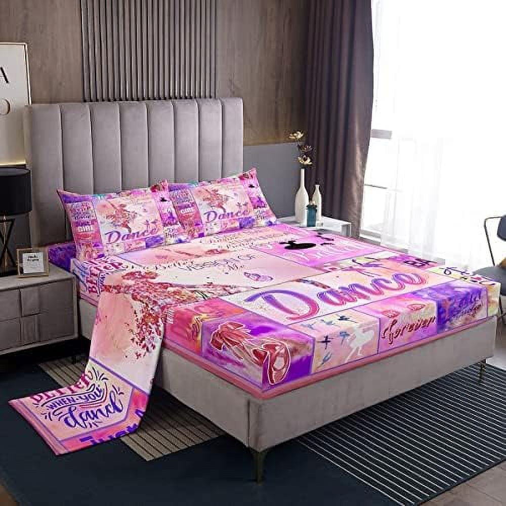 Cheerleading Gifts for Girls Sheet Set Full Cheerleader Bed Sheets for ...