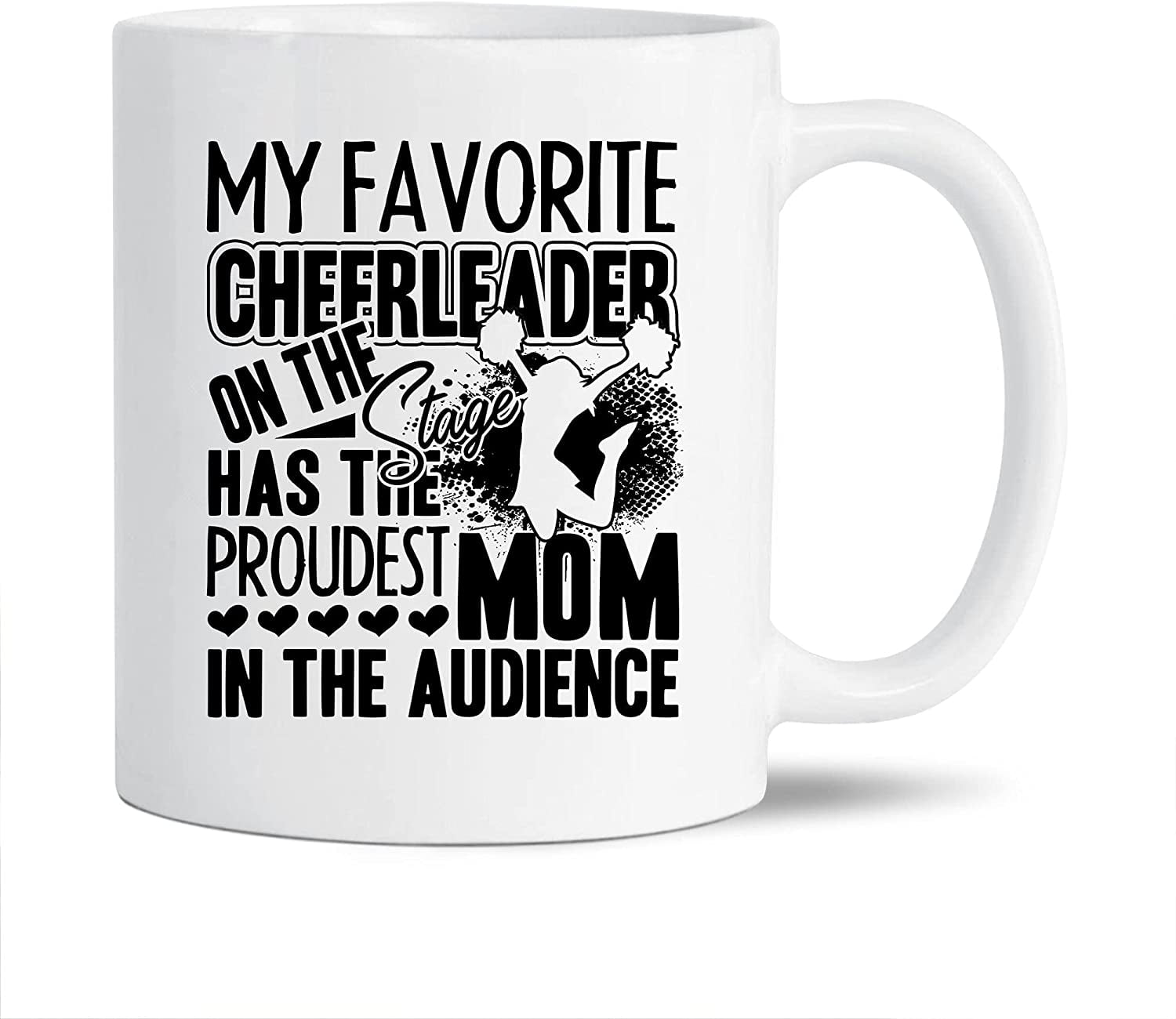 Cheerleading Graphic Ceramic Coffee Mug, My Favorite Cheerleader On The ...