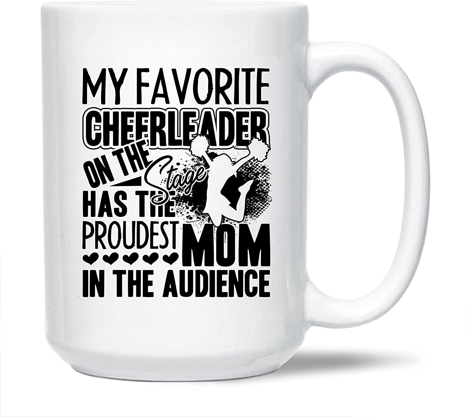Cheerleading Graphic Ceramic Coffee Mug, My Favorite Cheerleader On The ...