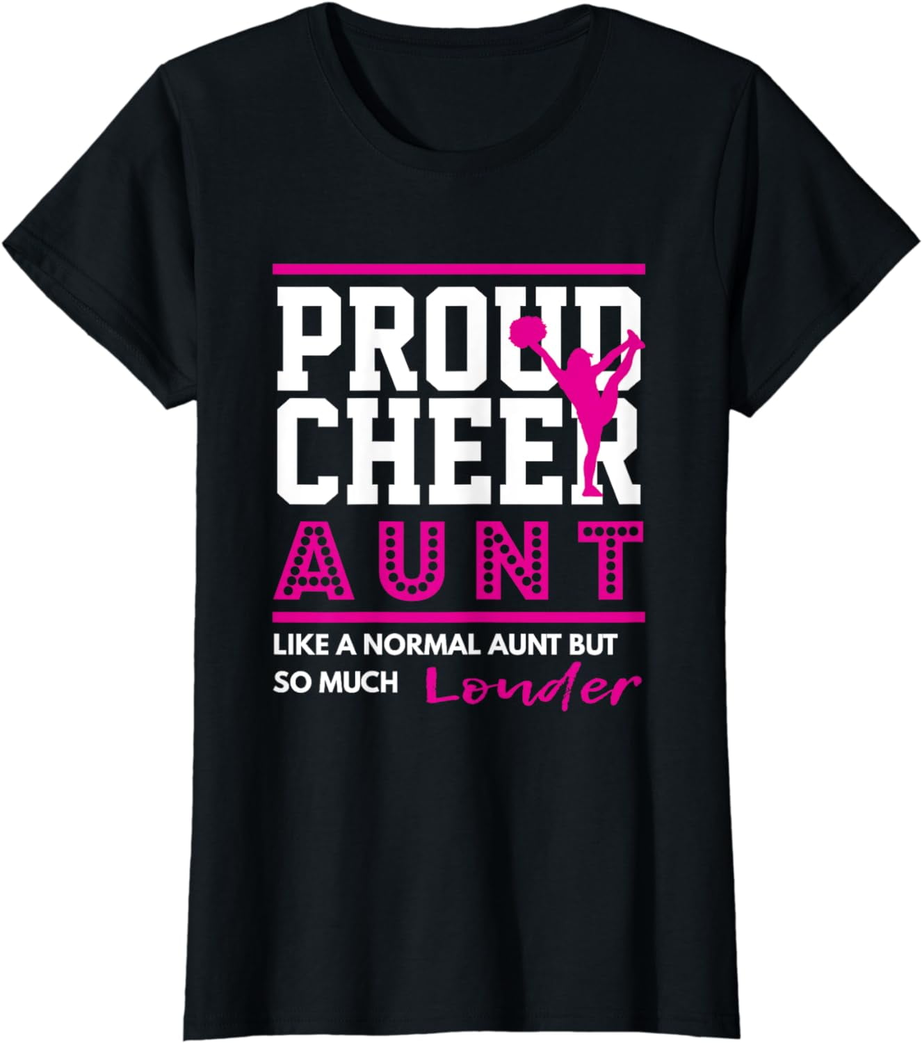 Cheerleading Graphic - Proud Cheer Aunt T-Shirt - Walmart.com