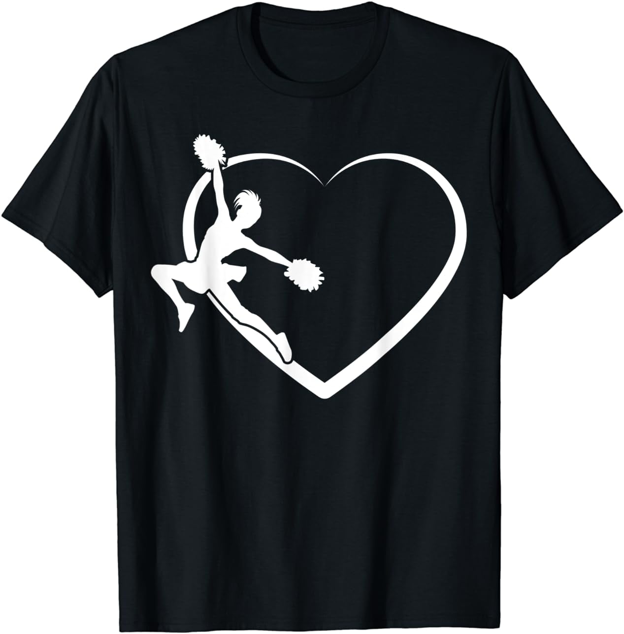 Cheerleading Heart Cheerleader Team Squad Cheering Coach T-Shirt ...