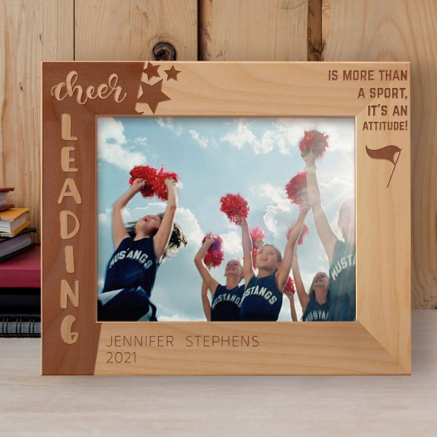 Cheerleading Is More Than A Sport, It's An Attitude Personalized Wooden ...