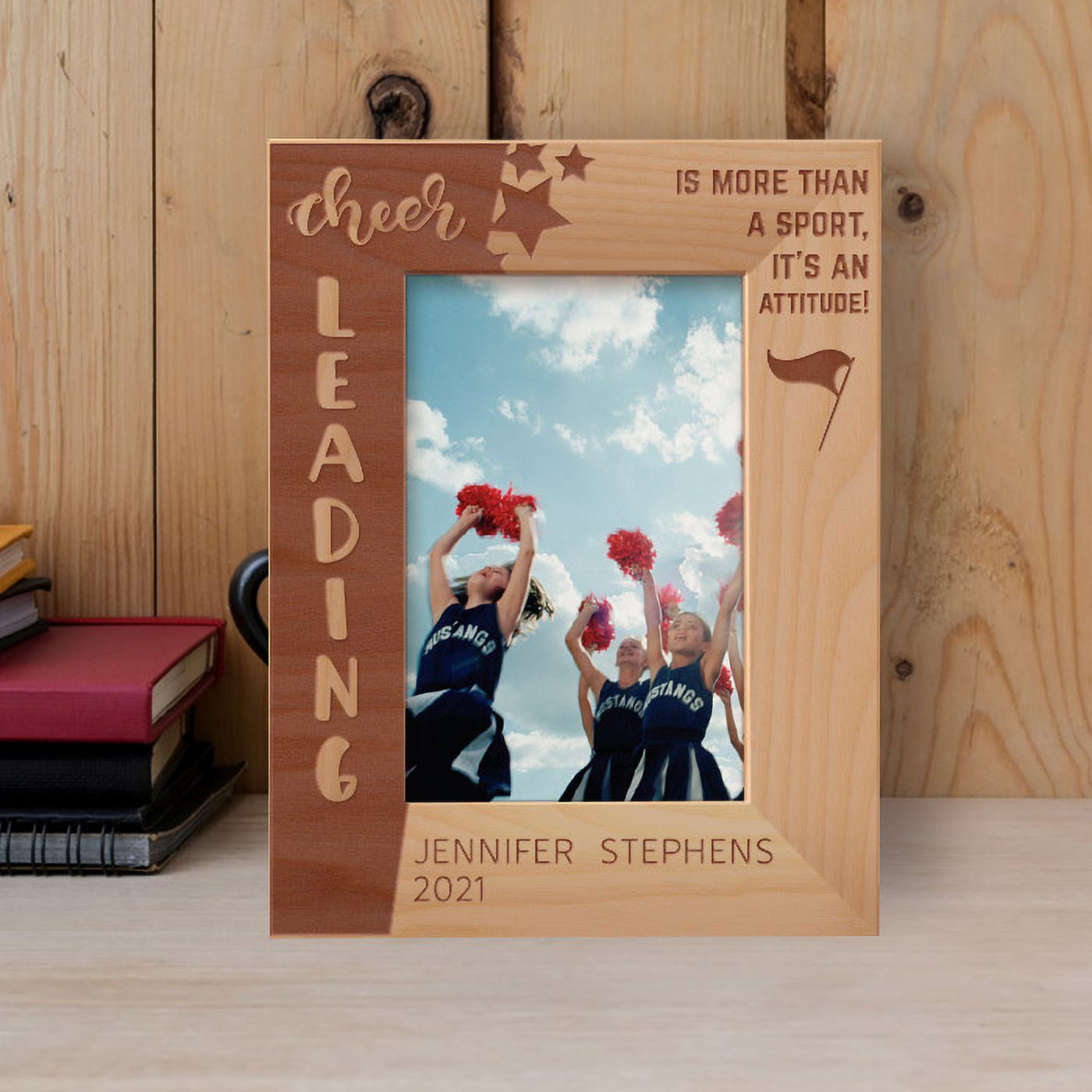 Cheerleading Is More Than A Sport, It's An Attitude Personalized Wooden ...