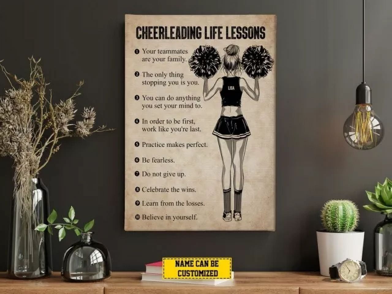 Cheerleading Life Lessons Poster Print, Cheerleading Poster Prin Home ...