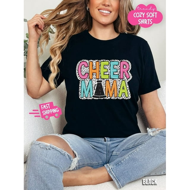 Cheerleading Mama Shirt For Game Day Shirt Gift Cheer Team Mom Gift ...