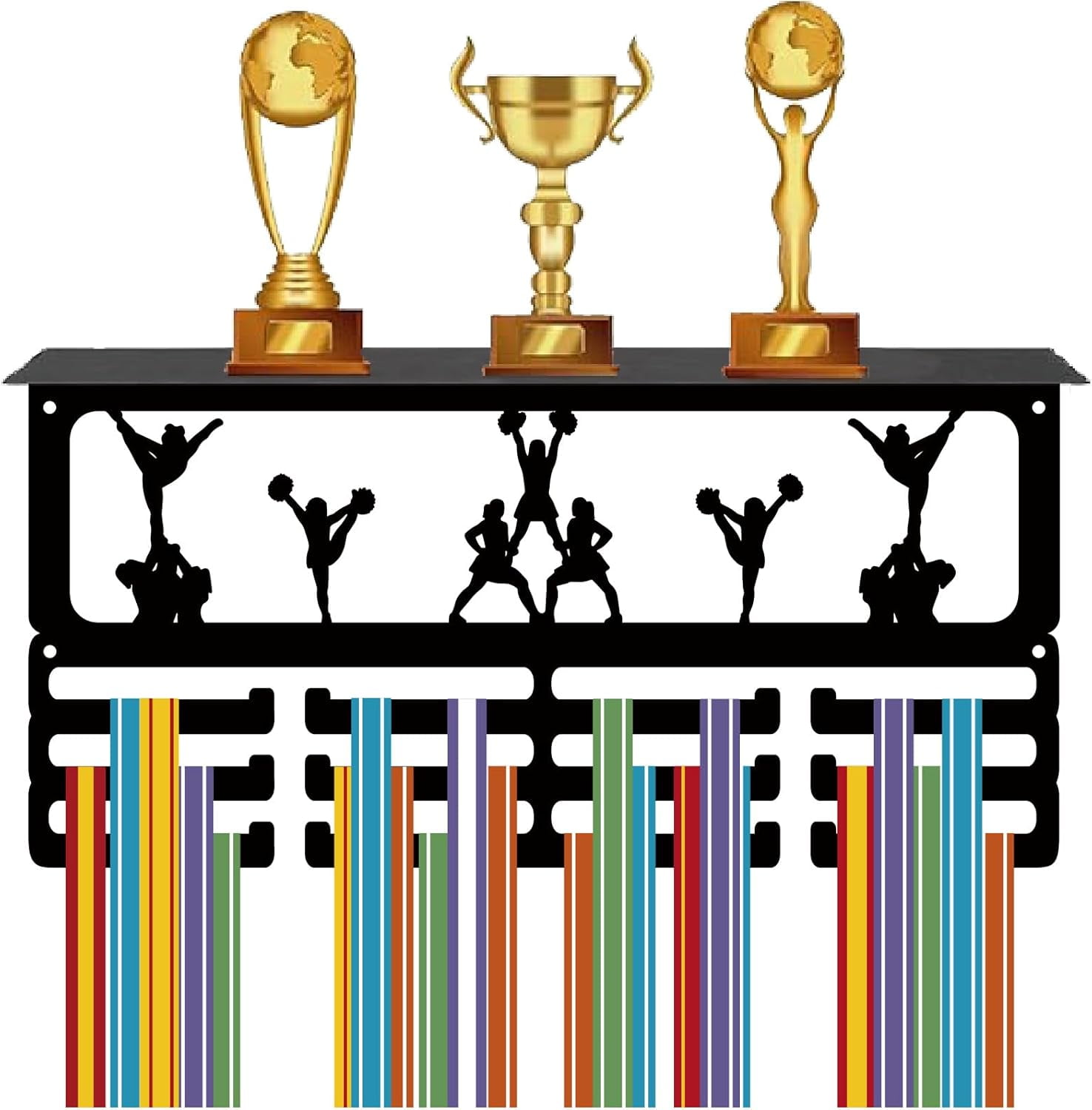 Cheerleading Medal Hanger Display Trophy Shelf Medal Holder with Shelf ...