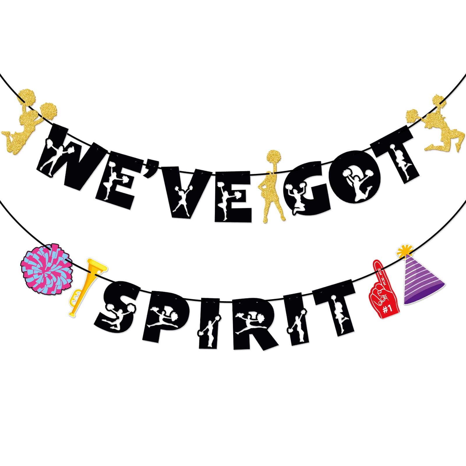 Cheerleading Party Banner, We've Got Spirit Banner, Cheer Team Party ...
