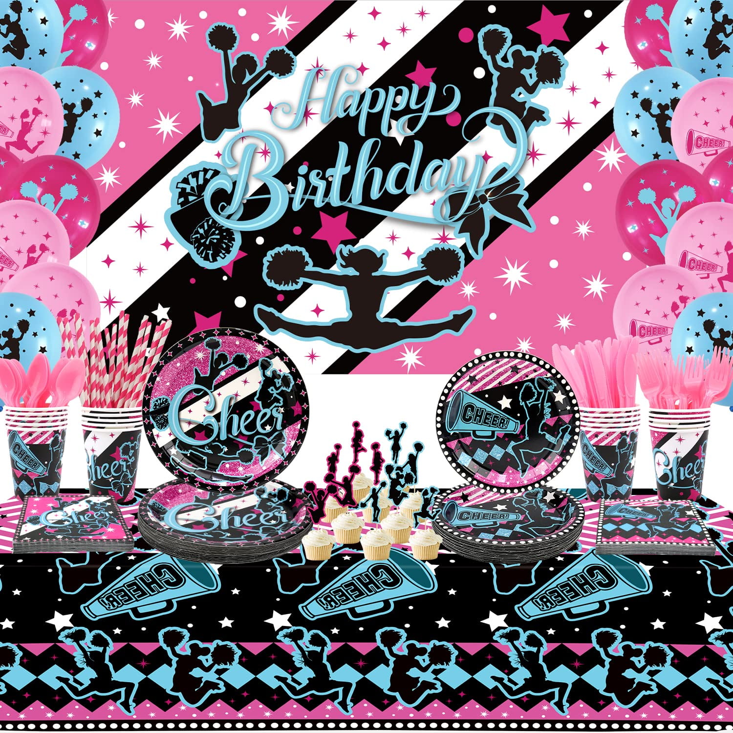 Cheerleading Party decoration, Cheerleading birthday Party AFN1Supplies ...